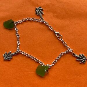 Jewelry | Cannabis Inspired Sea Glass Anklet | Poshmark